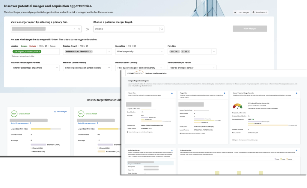 Law Firm Merger and Acquisition Tool - Leopard Solutions